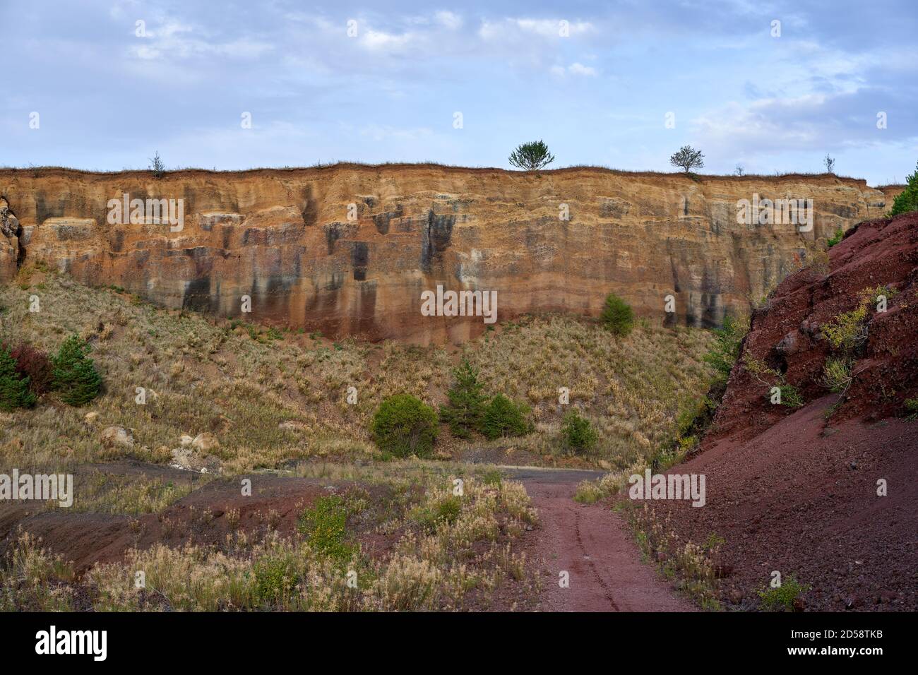 Volcanic formations from the caldera of a volcano extinct for 10 ...