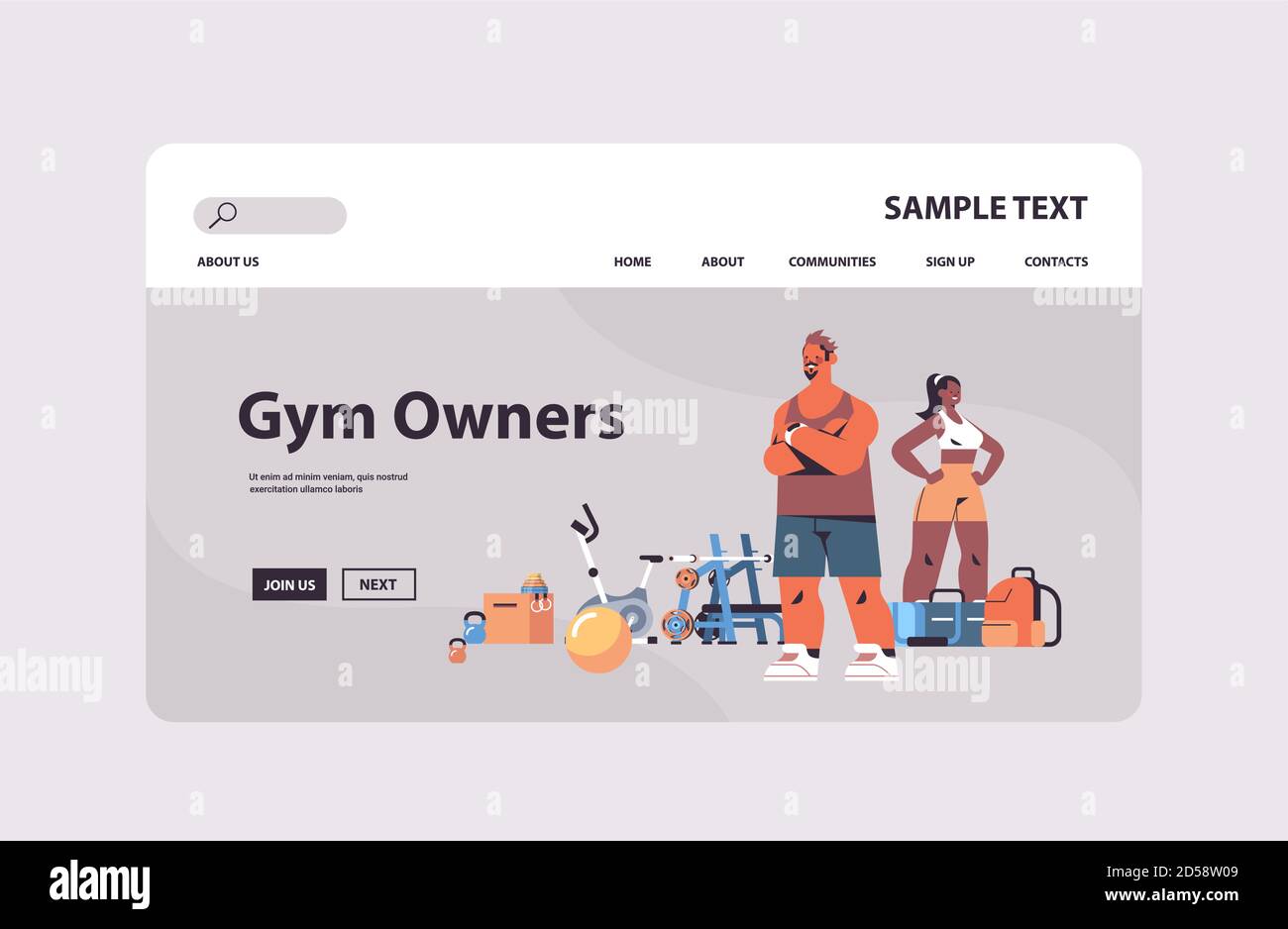 Online fitness athletic woman Stock Vector Images - Alamy