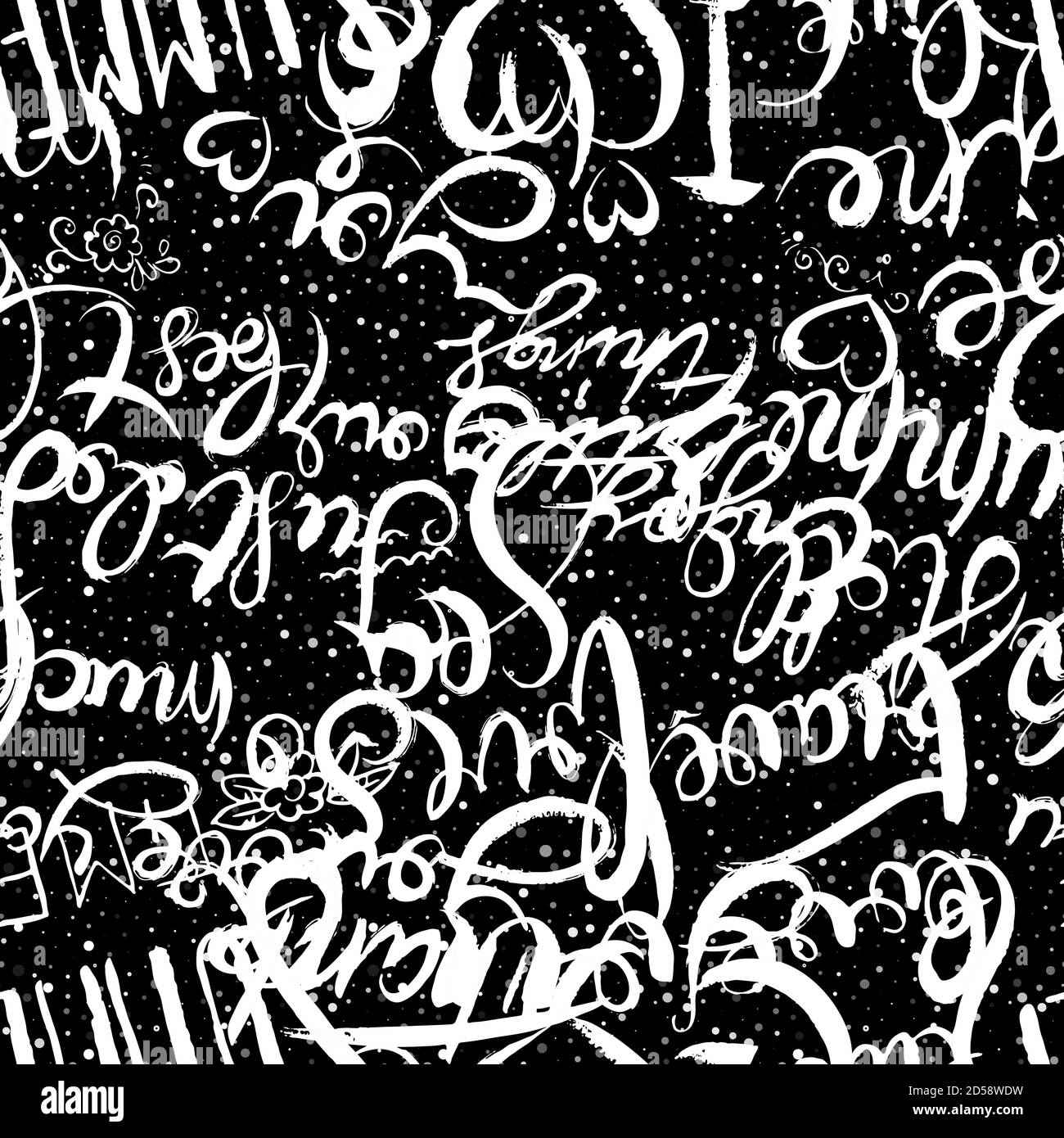 Graffiti background seamless pattern. Hand style tagging. Chalk vector ...