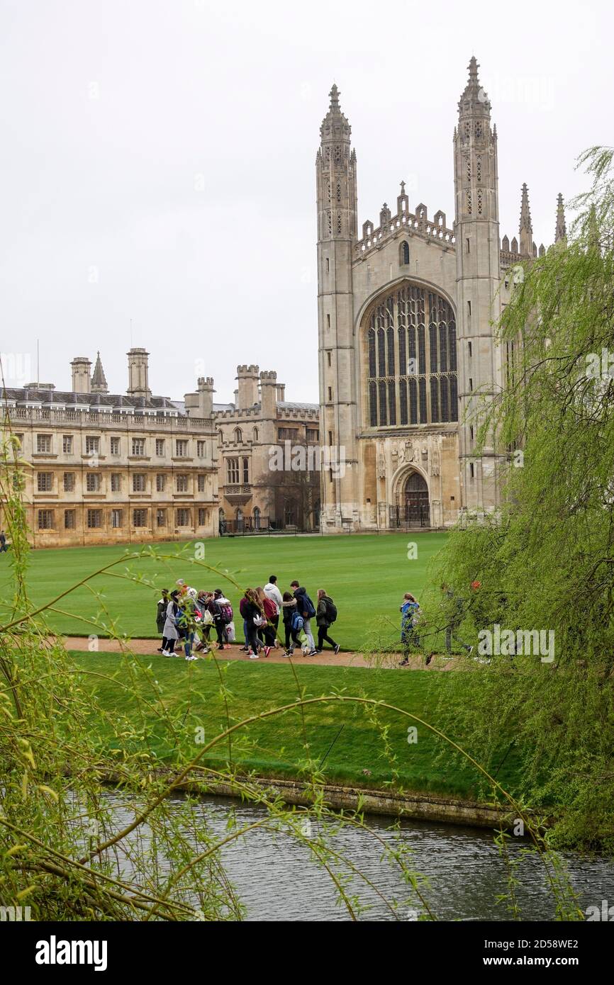 Kings College Cambridge seen across the River Cam -1 Stock Photo - Alamy