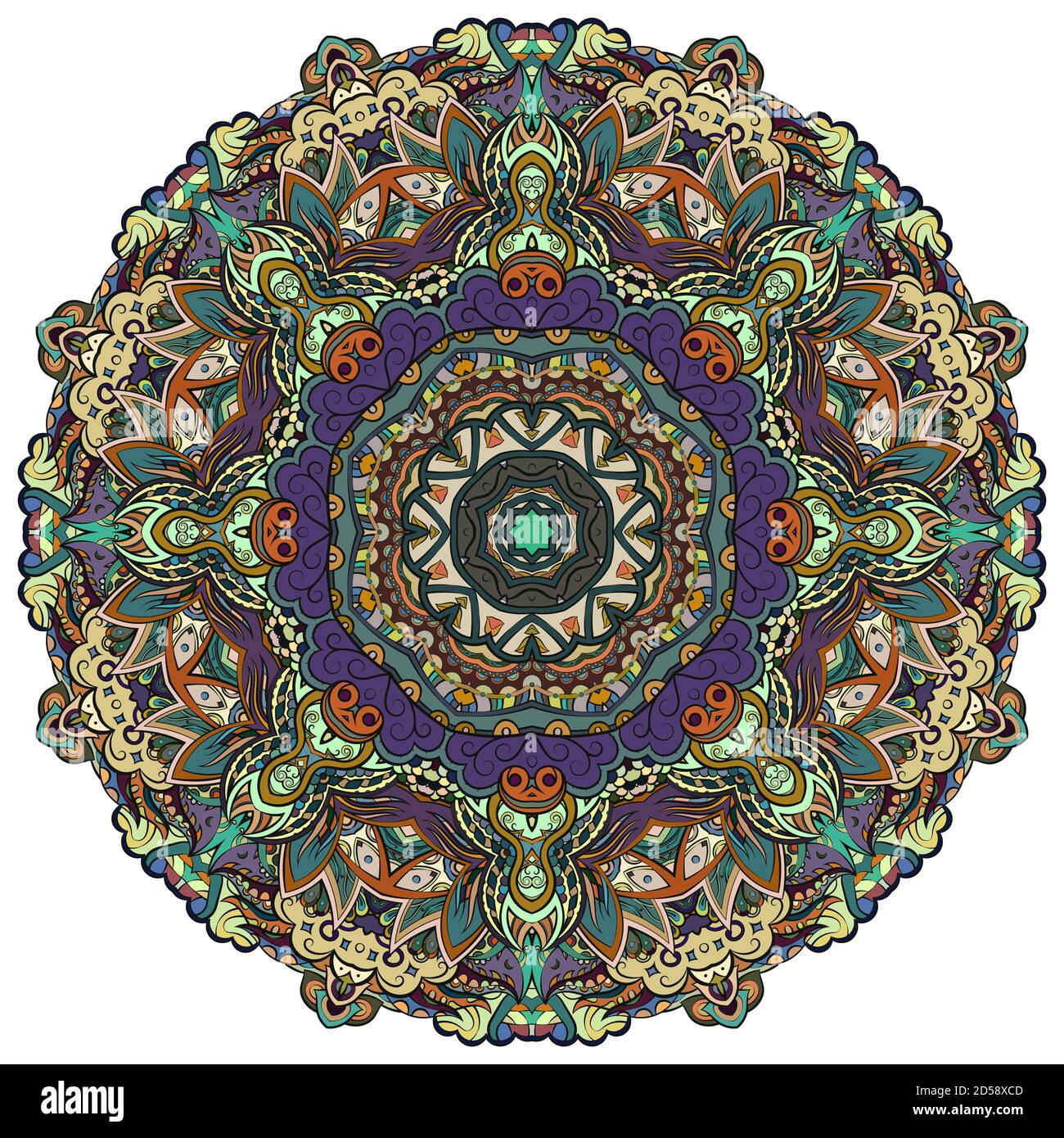 Mandala, tracery wheel mehndi design Stock Vector Image & Art - Alamy
