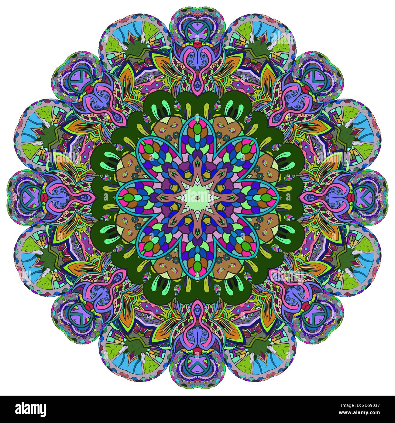 Mandala, tracery wheel mehndi design Stock Vector Image & Art - Alamy