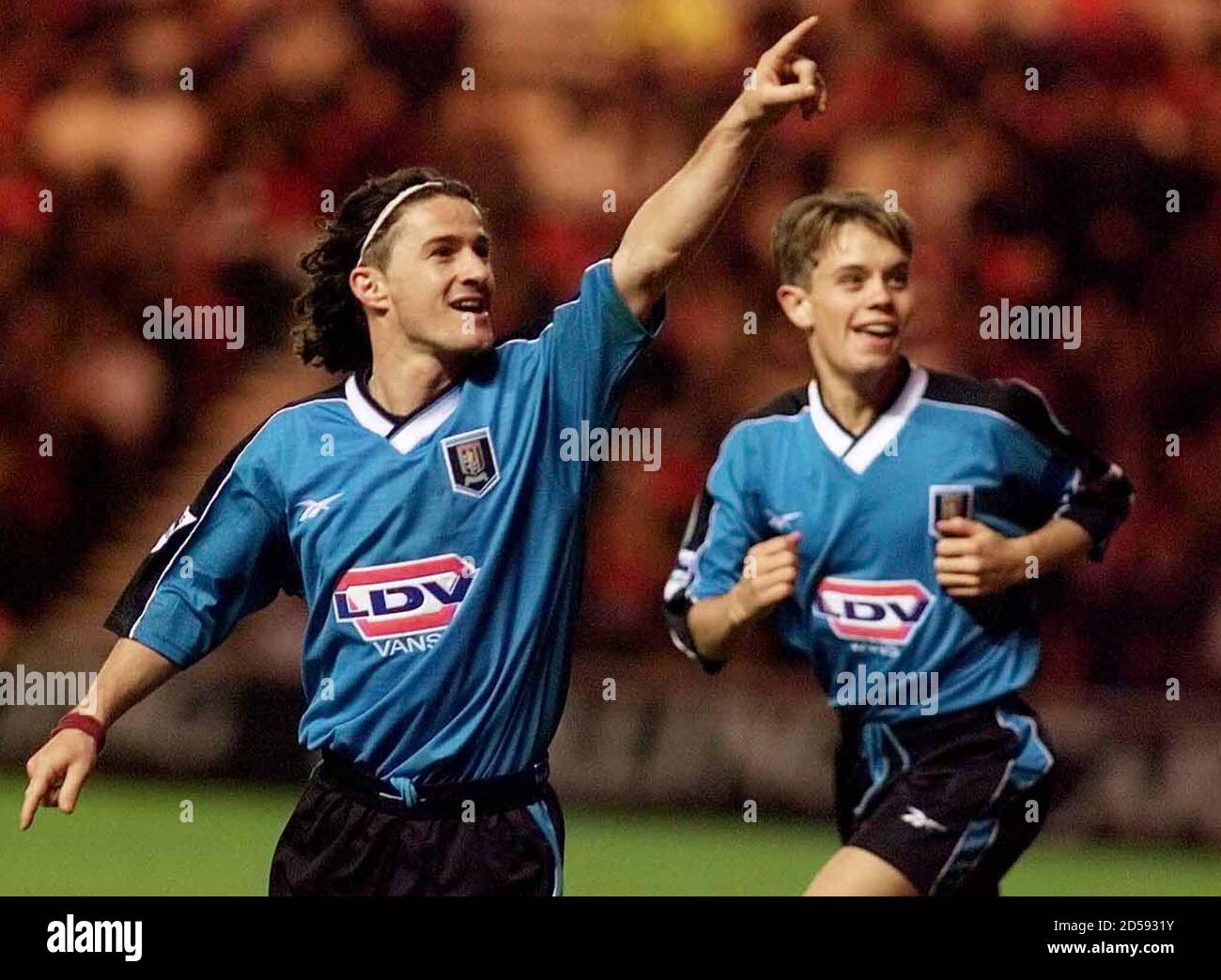 Aston villas benito carbone celebrates hi-res stock photography and ...