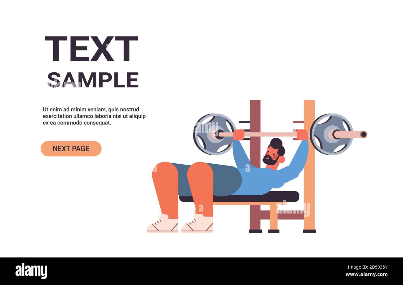 Exercise bench horizontal man Stock Vector Images - Alamy