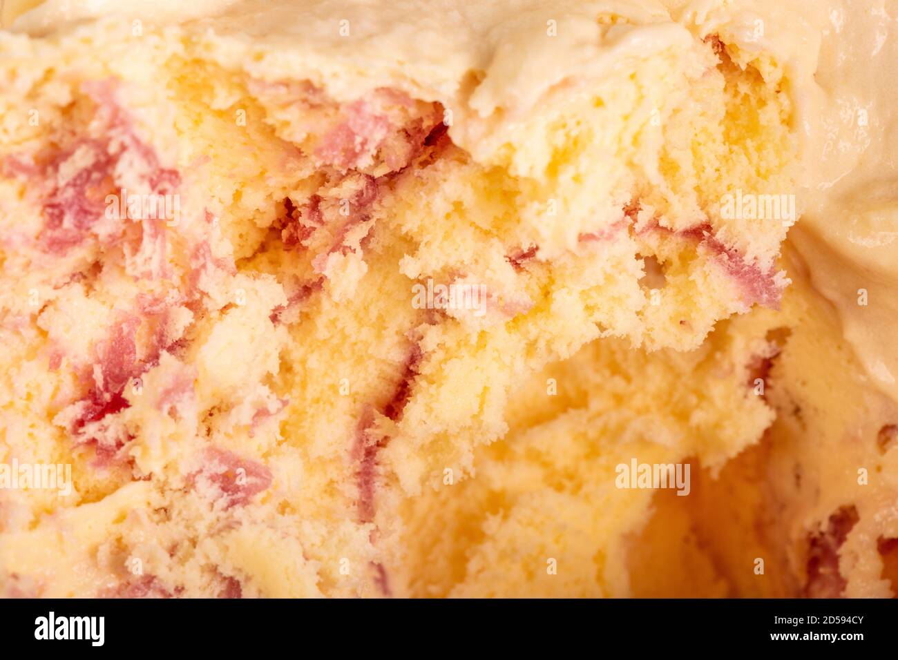 Abstract close up of raspberry ripple ice cream, useful as a texture or ...