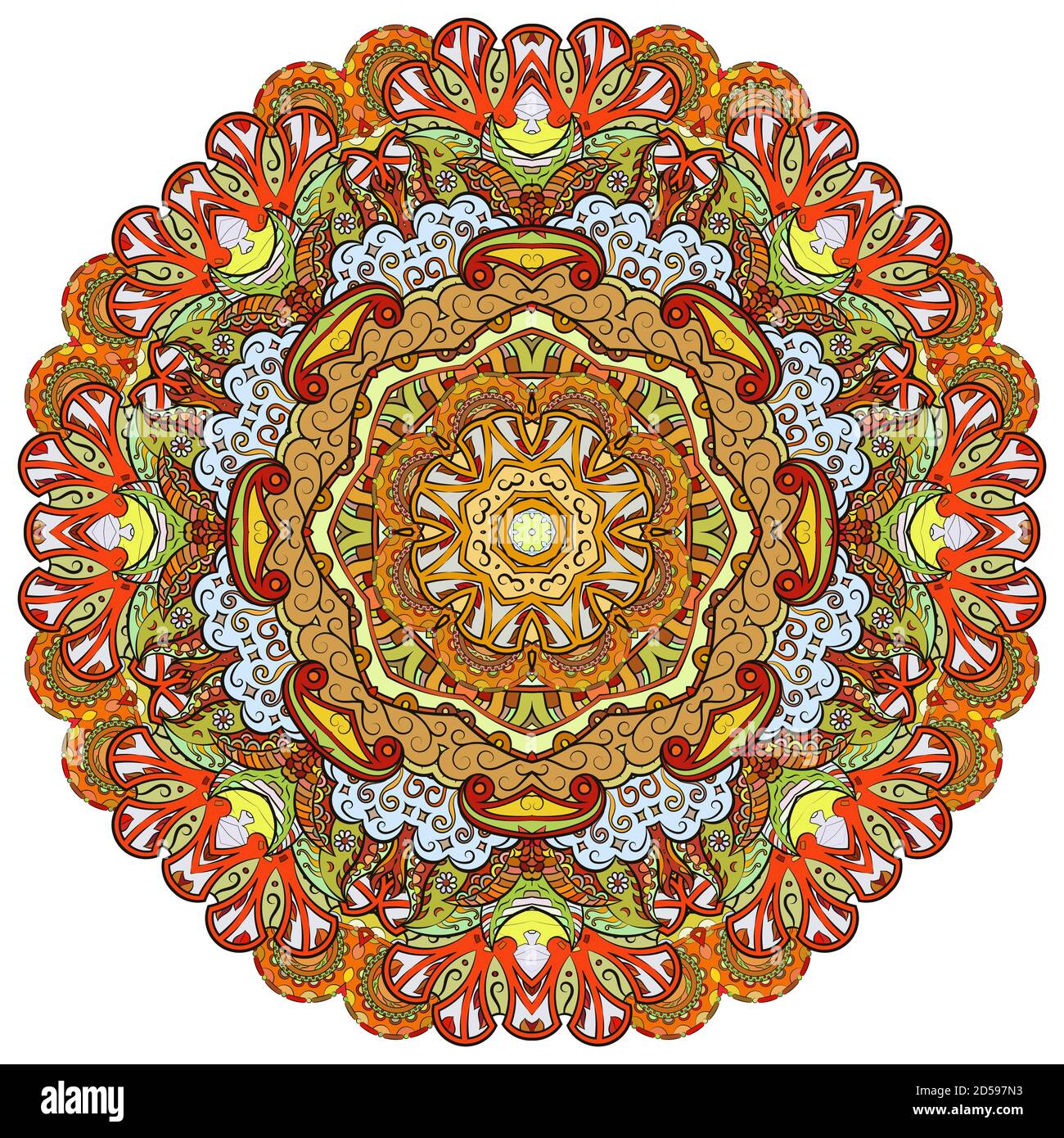Mandala, tracery wheel mehndi design Stock Vector Image & Art - Alamy