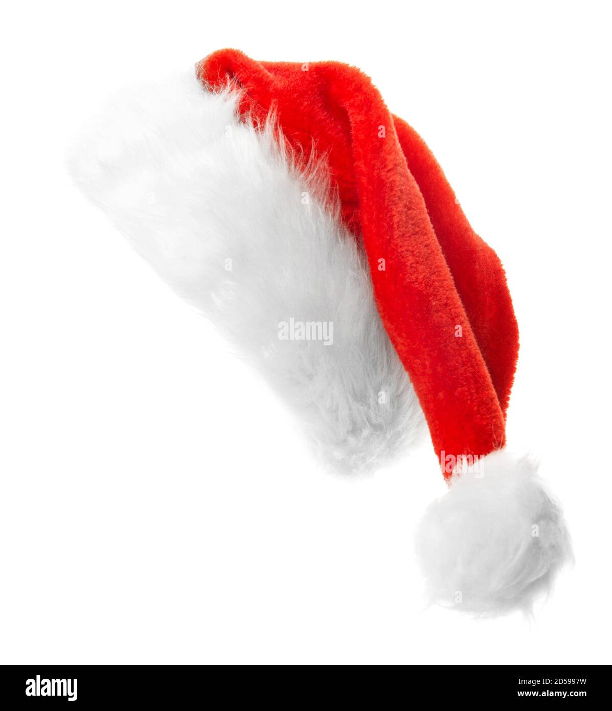 Santa Claus red hat isolated on white background Stock Photo - Alamy