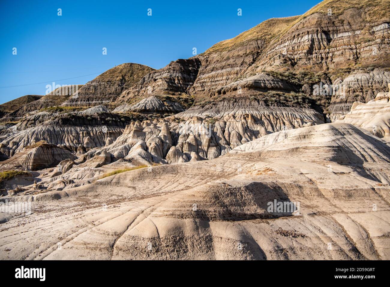 Rocky landscape, Badlands National Park, Drumheller, Alberta, Canada ...