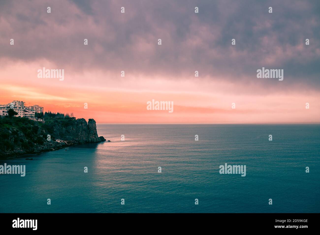 Mediterranean sea along the falez in Antalya Turkey Stock Photo - Alamy