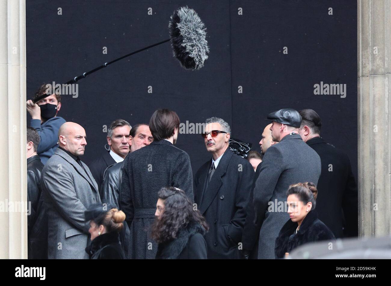 (Centre) Colin Farrell, Robert Pattinson and John Turturro during the ...