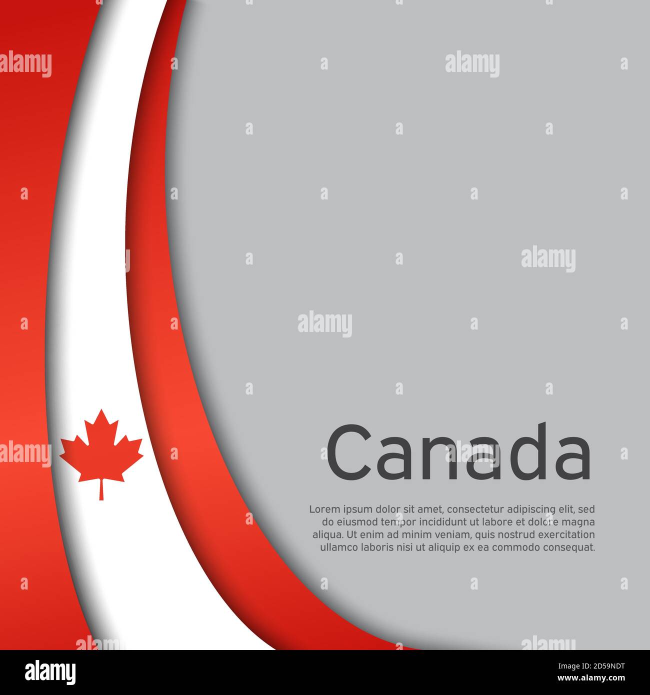 Abstract waving flag of canada. Creative background in canada flag ...