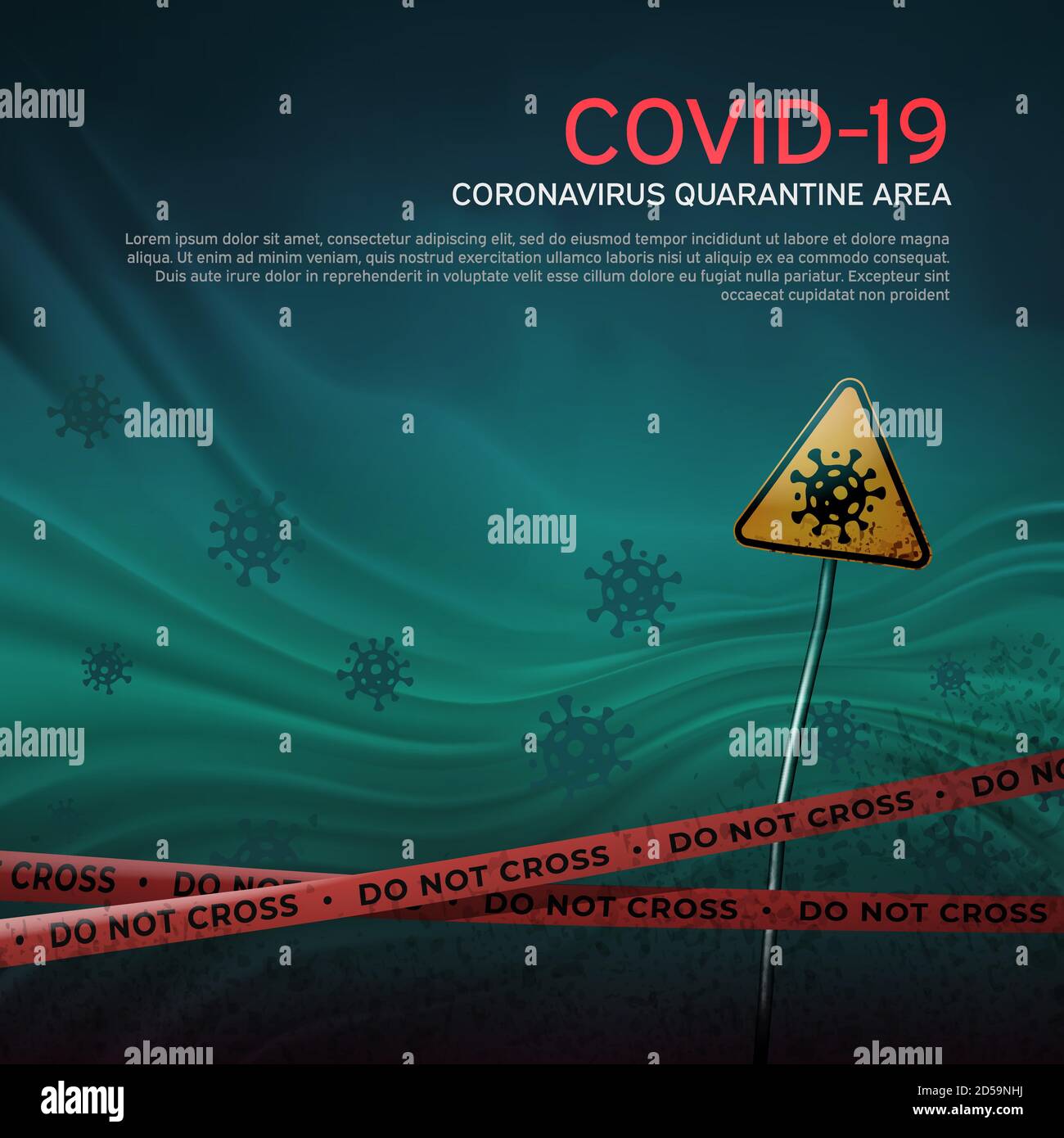 Layout of the quarantine area of coronavirus epidemic covid-19 ...
