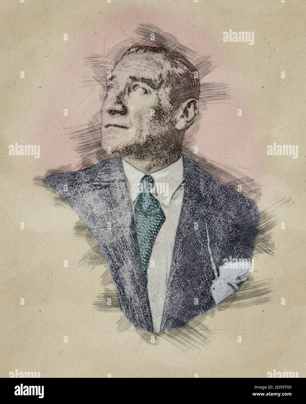 Pencil sketch portrait illustration of Mustafa Kemal Ataturk Stock ...