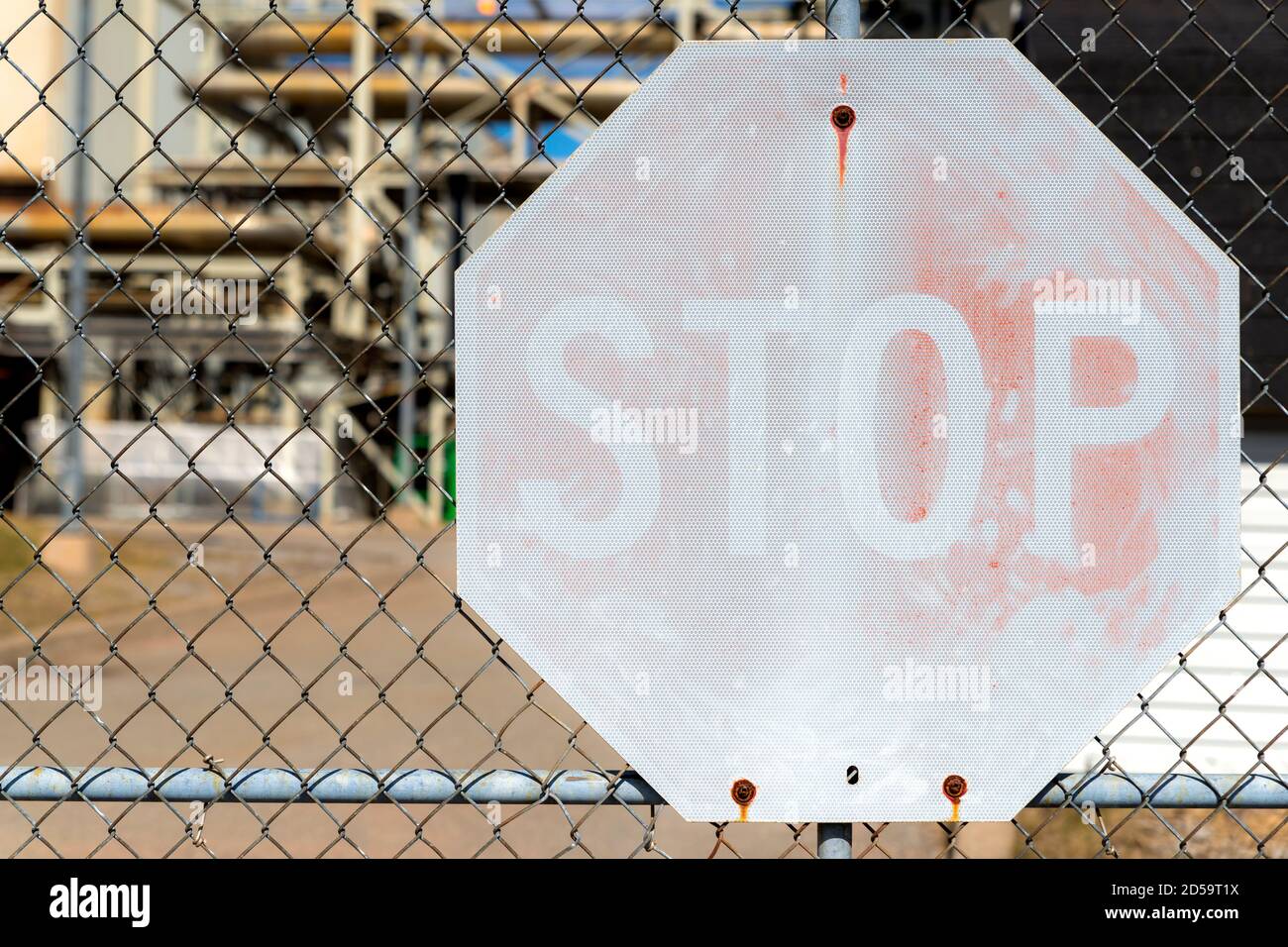 Keep out sign chain hi-res stock photography and images - Alamy