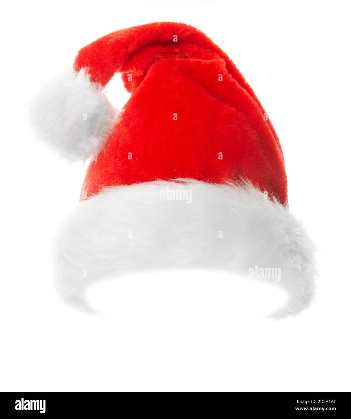 Santa Claus red hat isolated on white background Stock Photo - Alamy
