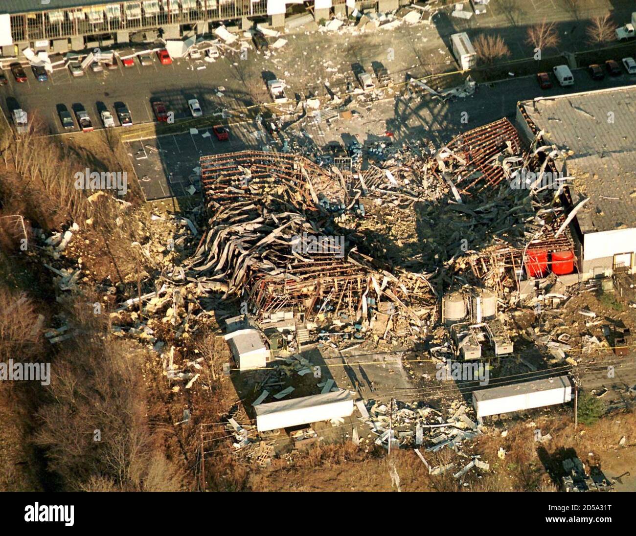 Debris flying explosion hi-res stock photography and images - Alamy