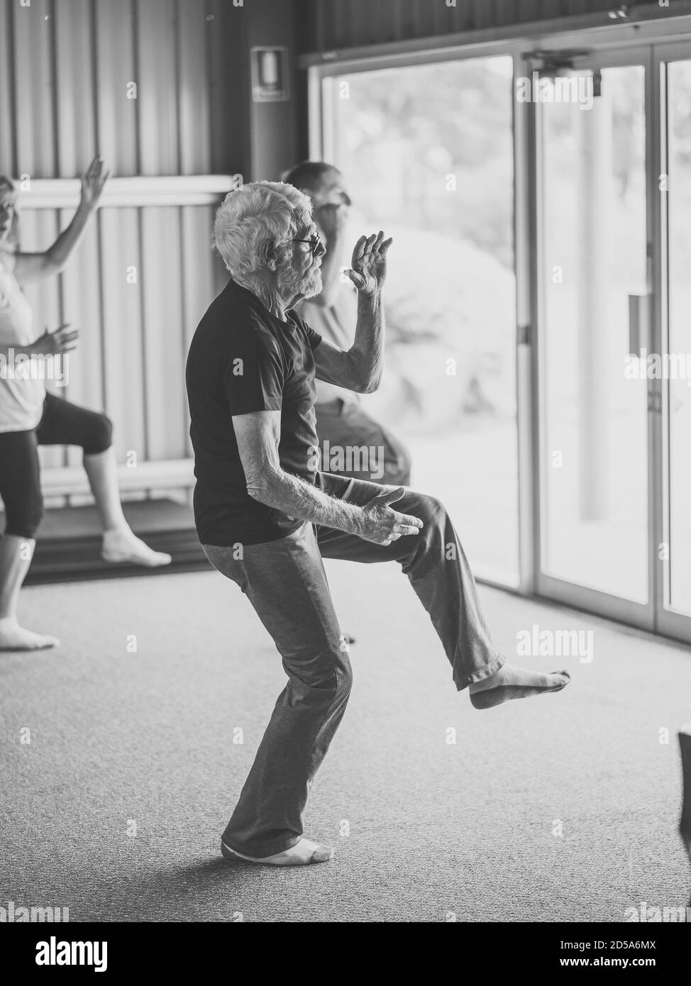 Active senior gym seniors Black and White Stock Photos & Images - Alamy