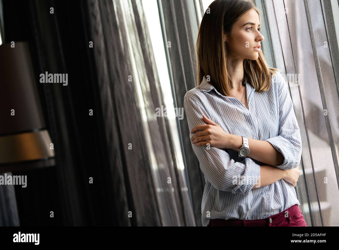 People and hope concept. Close up portrait of beautiful woman Stock ...