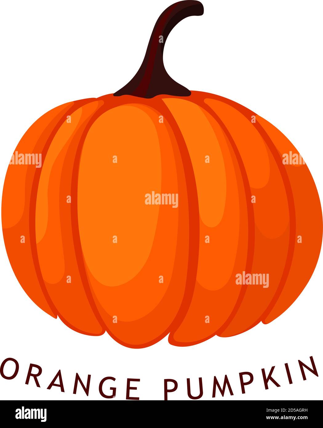Trendy fall orange pumpkin logo. Minimal style. Template. Vector ...
