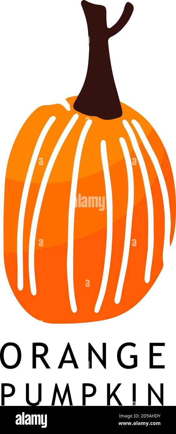 Trendy fall orange pumpkin logo vector icon. Minimal style Stock Vector ...