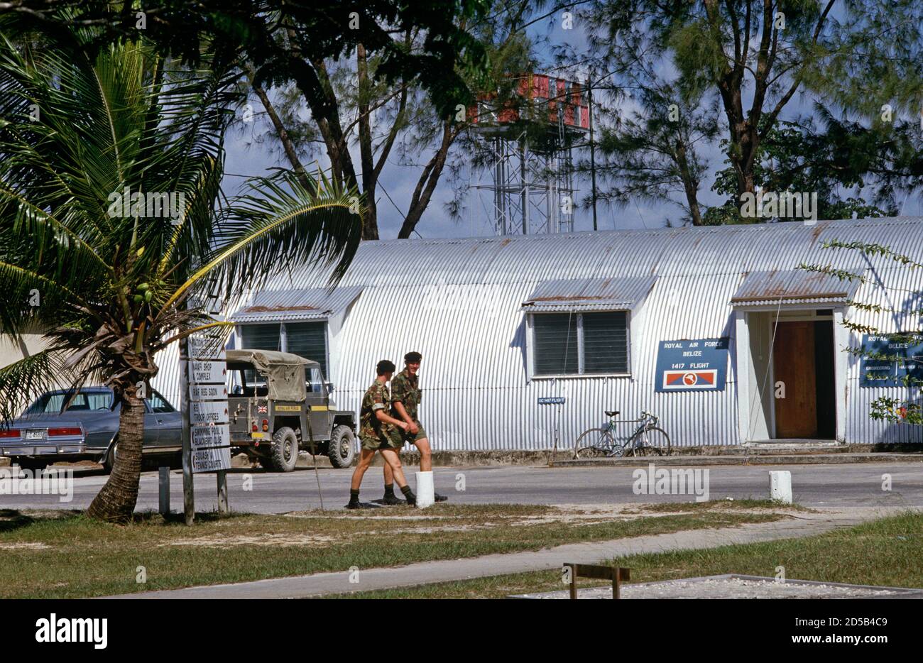 Royal Air Force and British army base, Belize, Central America, 1980s ...