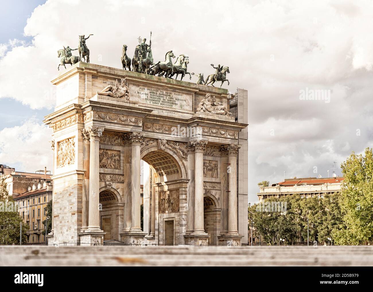 Arch of Peace at the Simplon Gate in Milan, Italy Stock Photo - Alamy