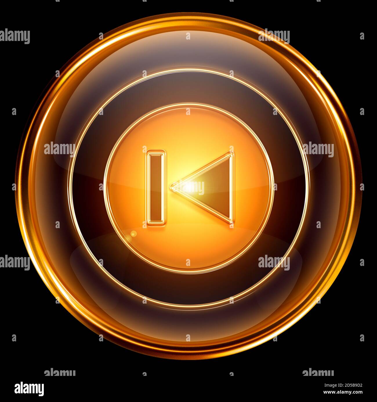 Rewind Back icon ice, isolated on white background Stock Photo - Alamy