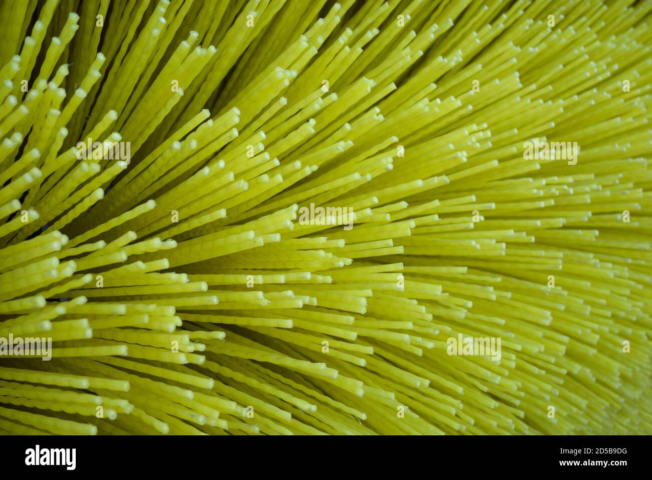 Yellow plastic bristles of a brush, macro Stock Photo - Alamy