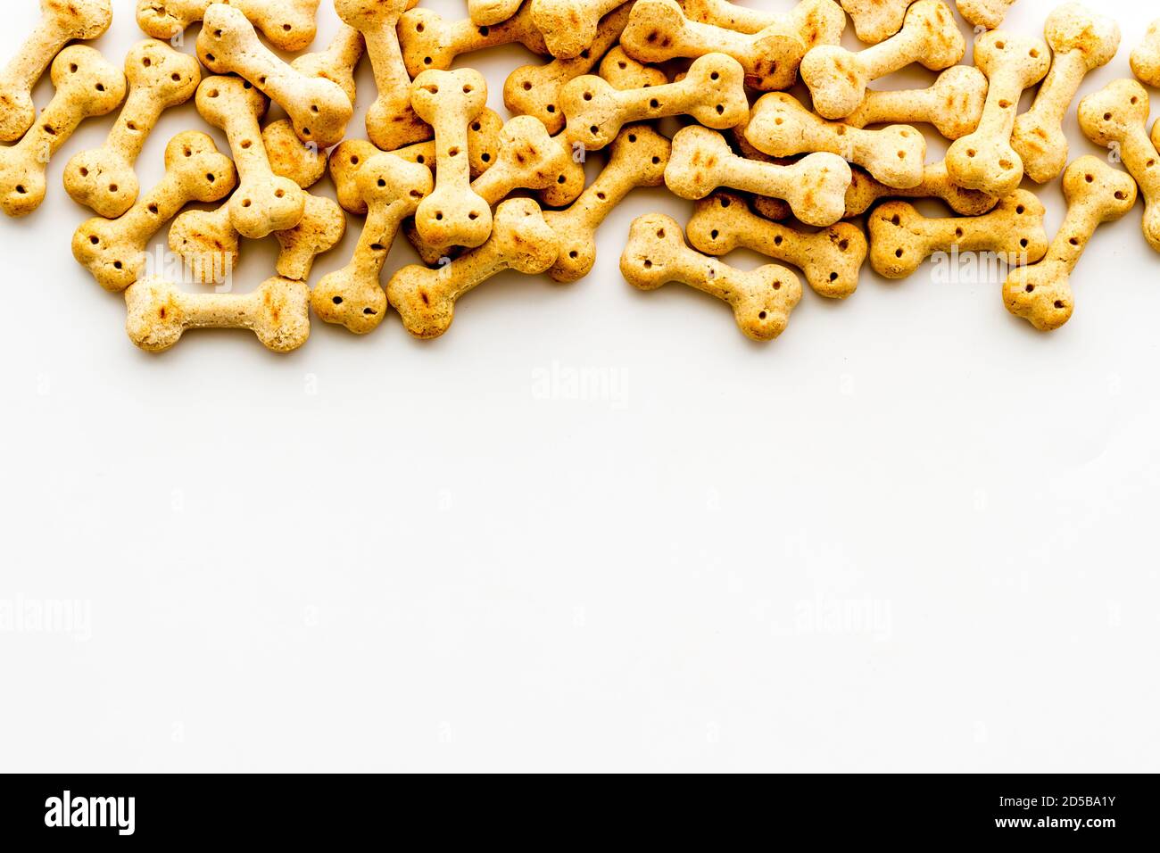 Dry pet dog food background with copy space. Above view Stock Photo - Alamy