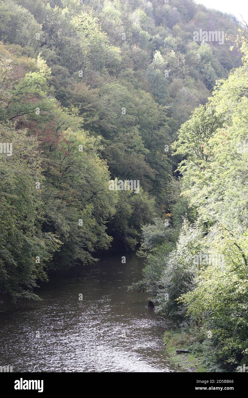 La Lesse river in Belgium Stock Photo - Alamy