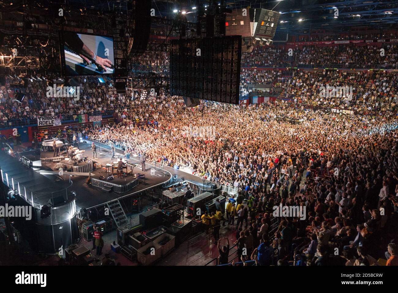 Bruce Springsteen and The E.Street band performing at the Datch Forum ...