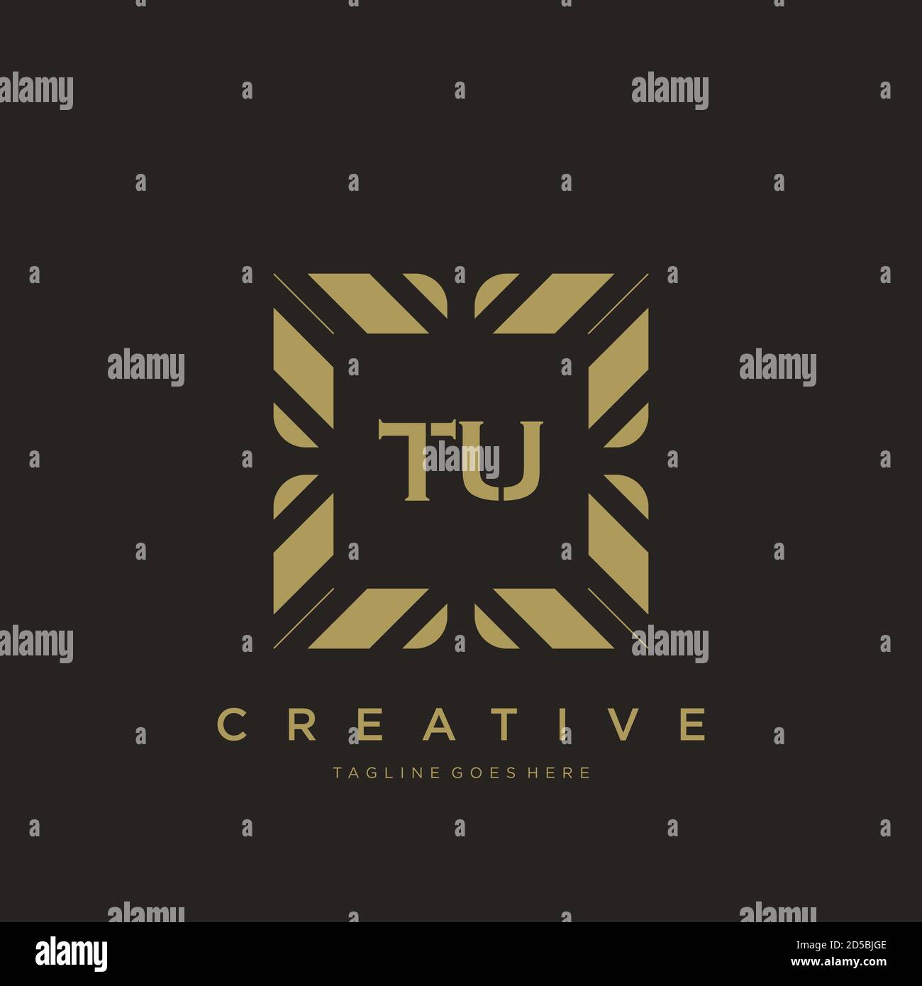 TU initial letter luxury ornament monogram logo template vector Stock ...