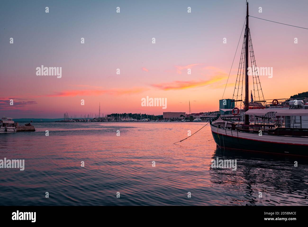 Sunset moment in Split, Croatia Stock Photo - Alamy