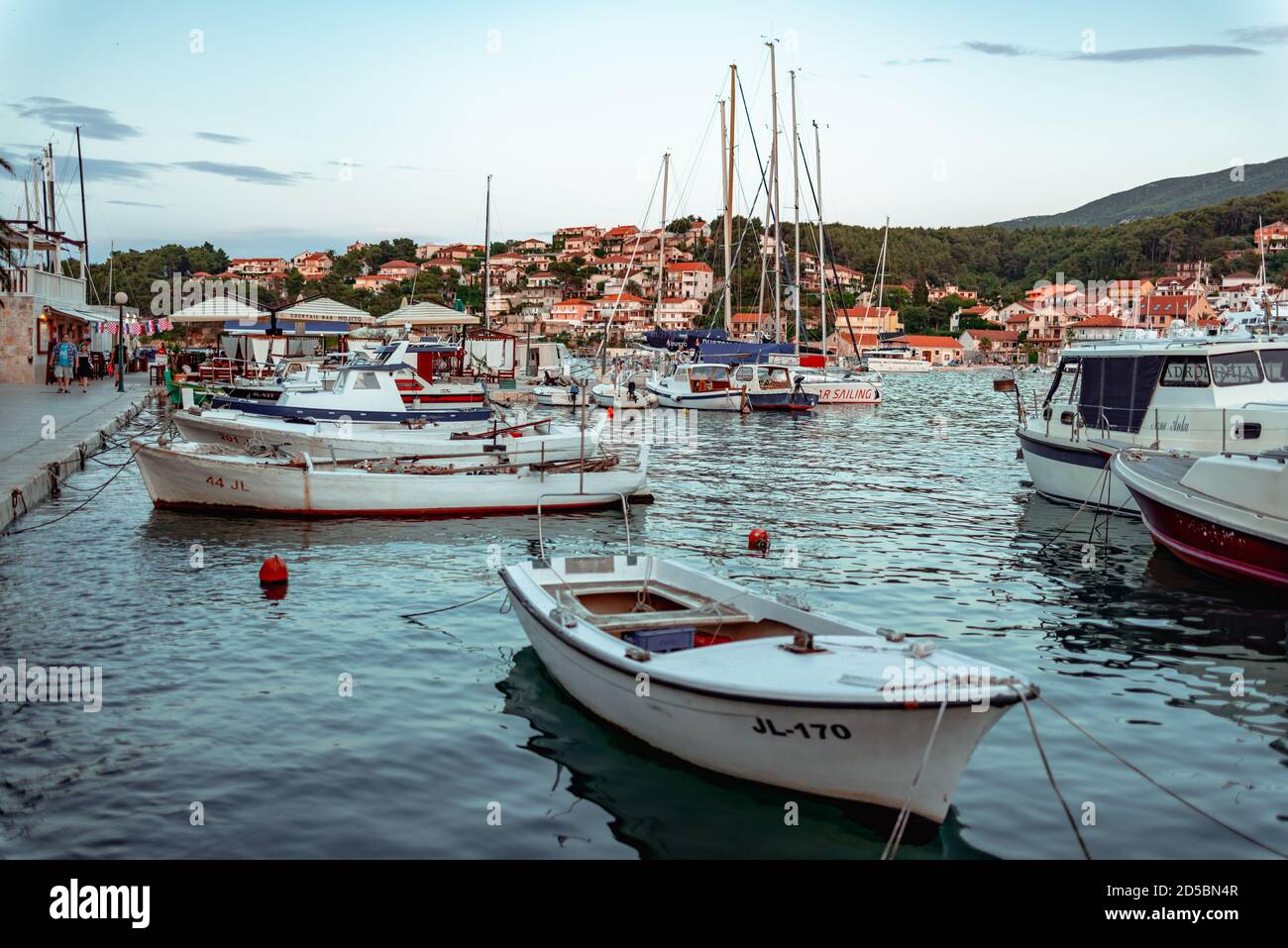 The port of Jelsa in Hvar Island, Croatia Stock Photo - Alamy