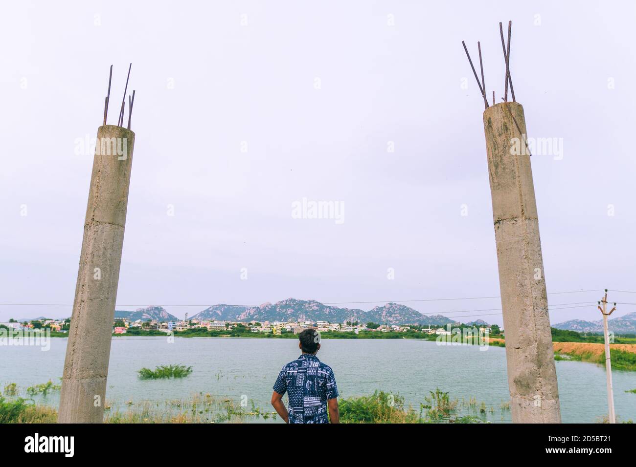 Pileru, Andhra Pradesh, India - October 03,2020 : A person standing ...