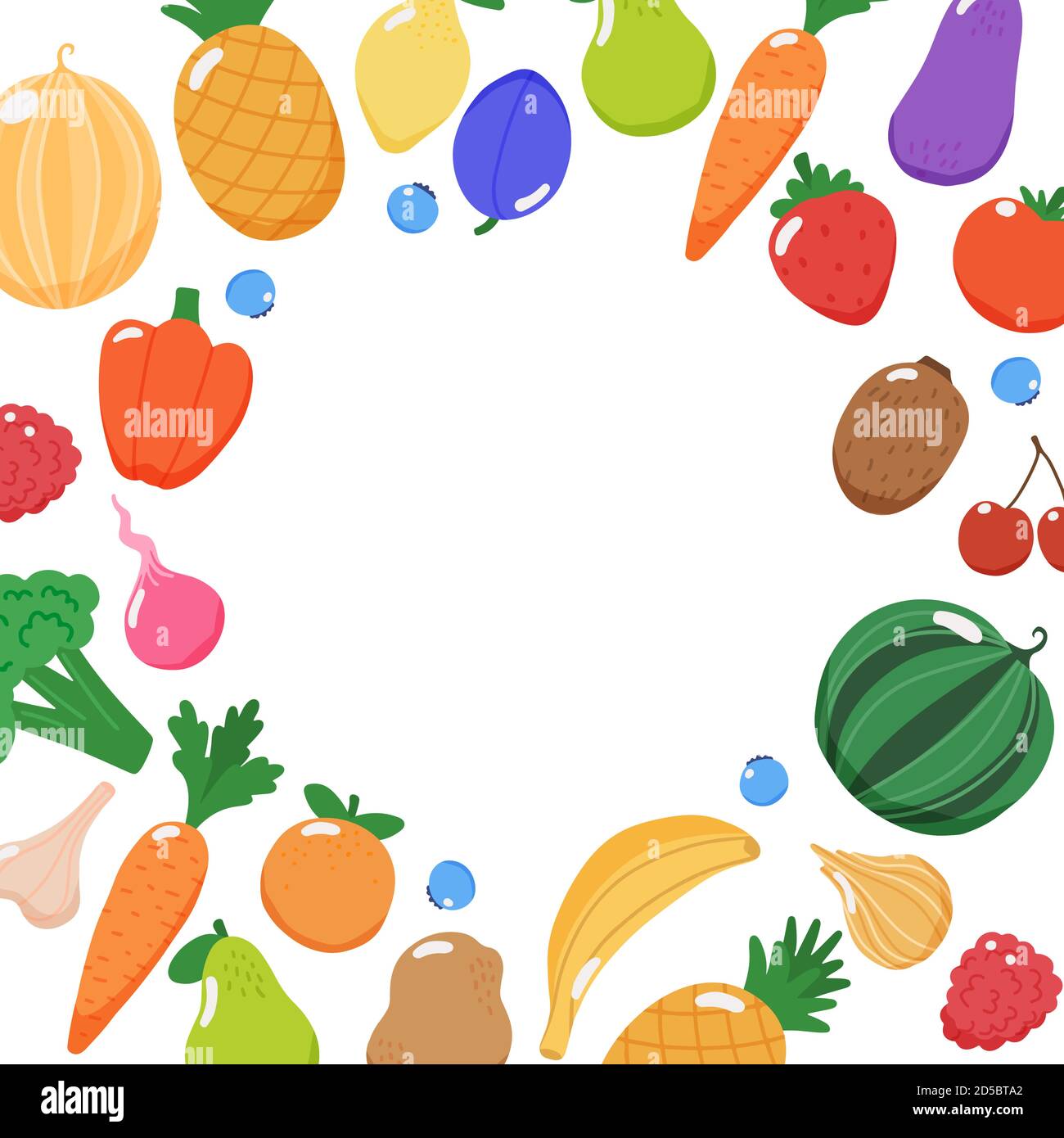 Fruits And Vegetables Clip Art Border