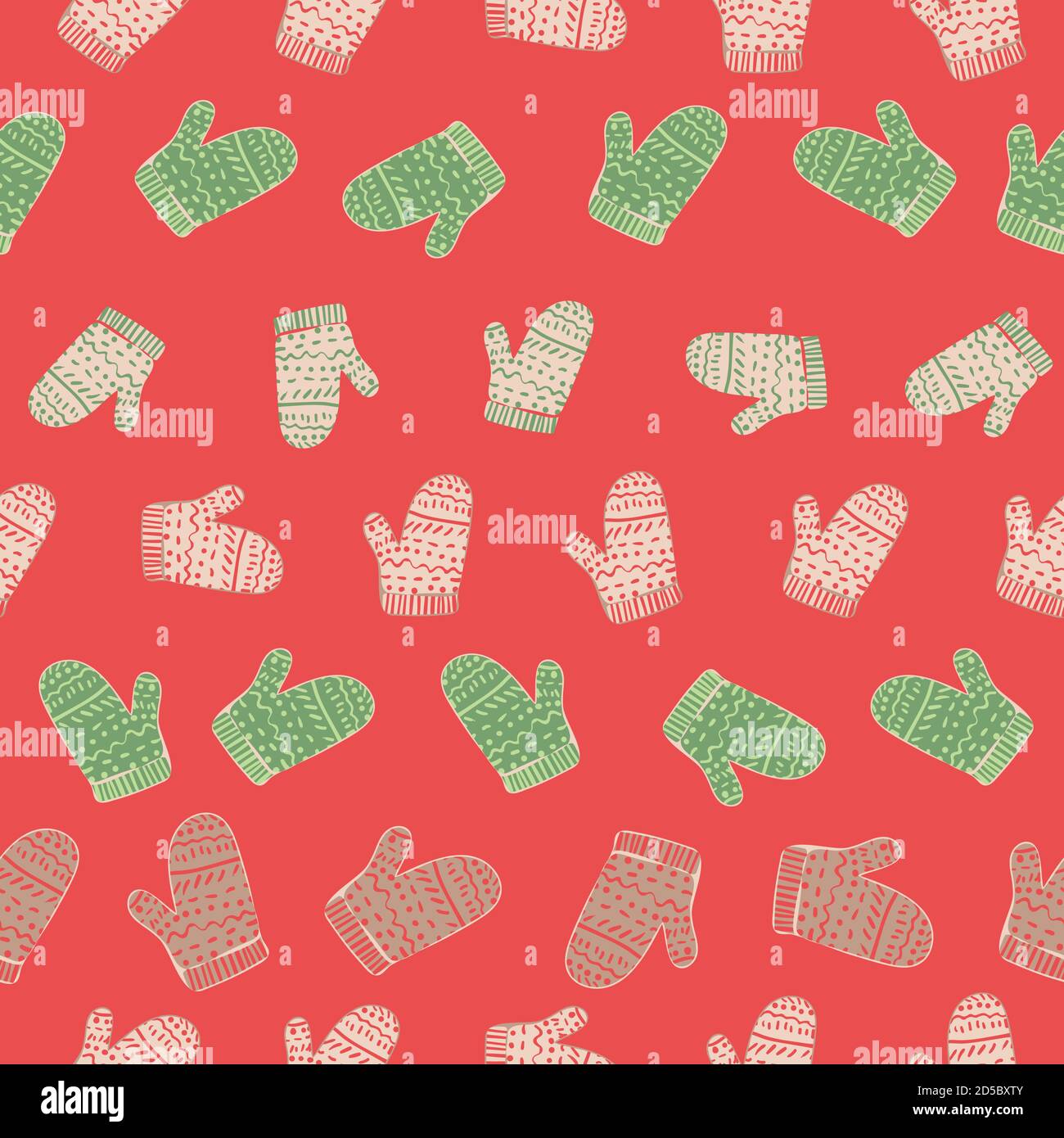 Knitted wool mittens seamless Stock Vector Images - Alamy