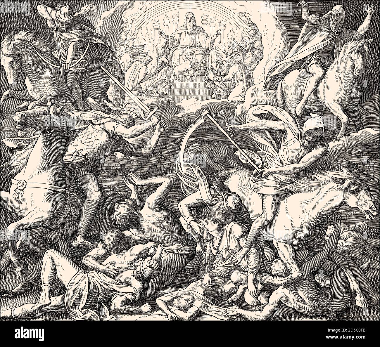 The Four Horsemen of the Apocalypse, Book of Revelation, New Testament ...