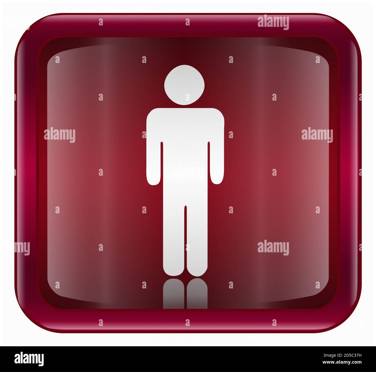 men icon dark red, isolated on white background Stock Photo - Alamy