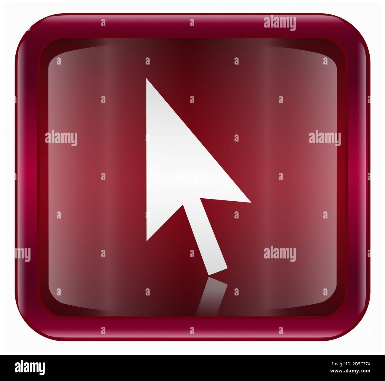 Cursor icon dark red, isolated on white background Stock Photo - Alamy