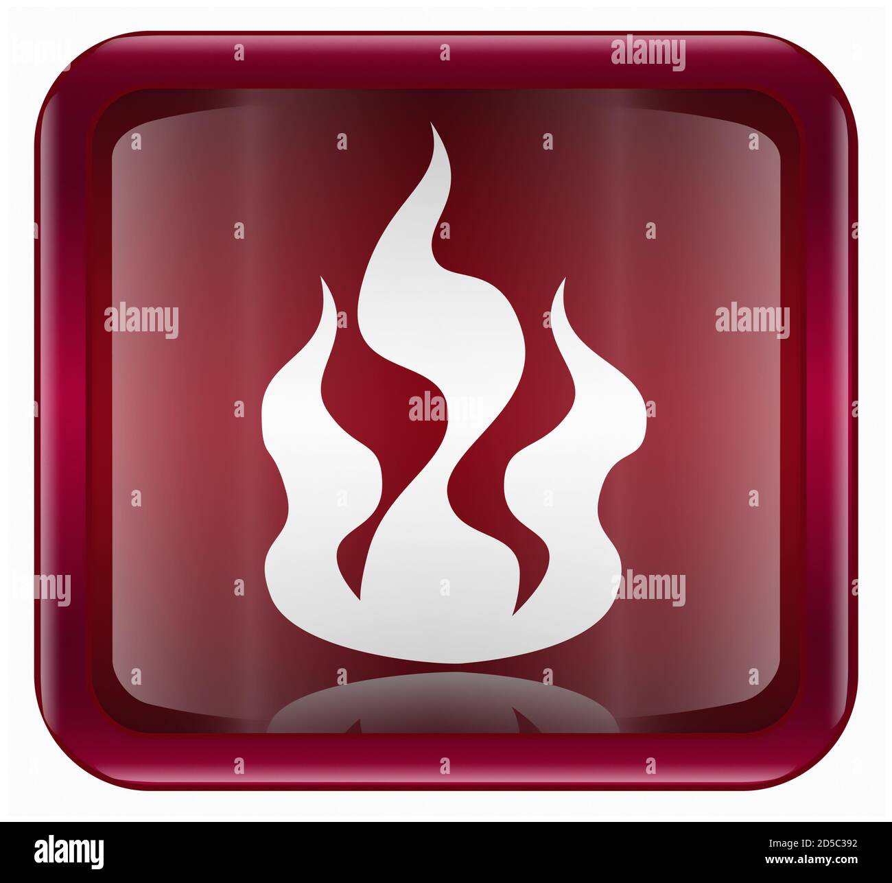 Industry warning sign dark red, isolated on white background Stock ...