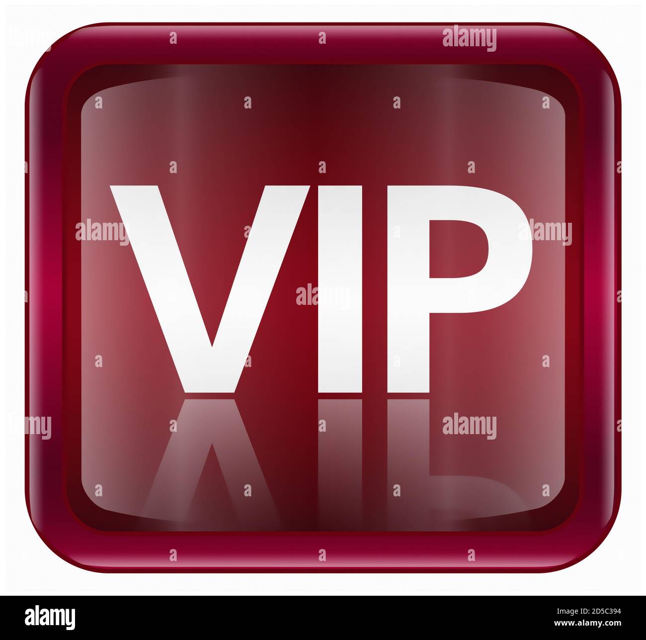 VIP icon dark red, isolated on white background Stock Photo - Alamy
