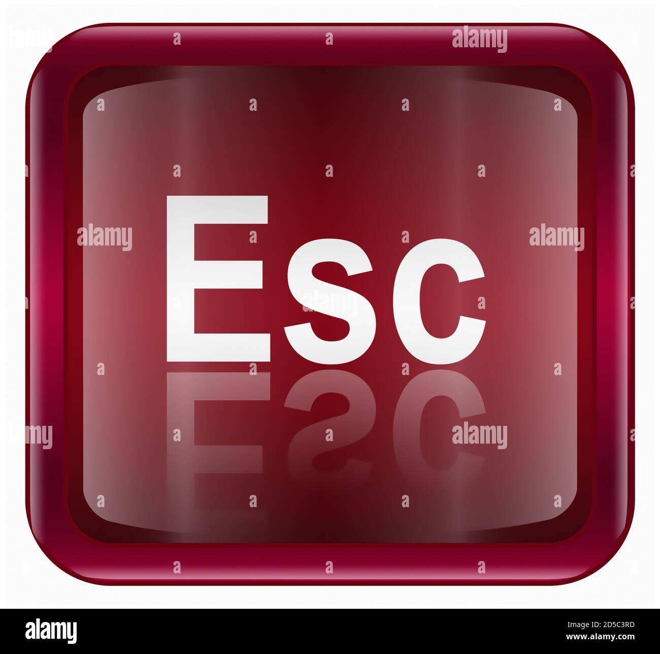 Esc icon dark red, isolated on white background Stock Photo - Alamy