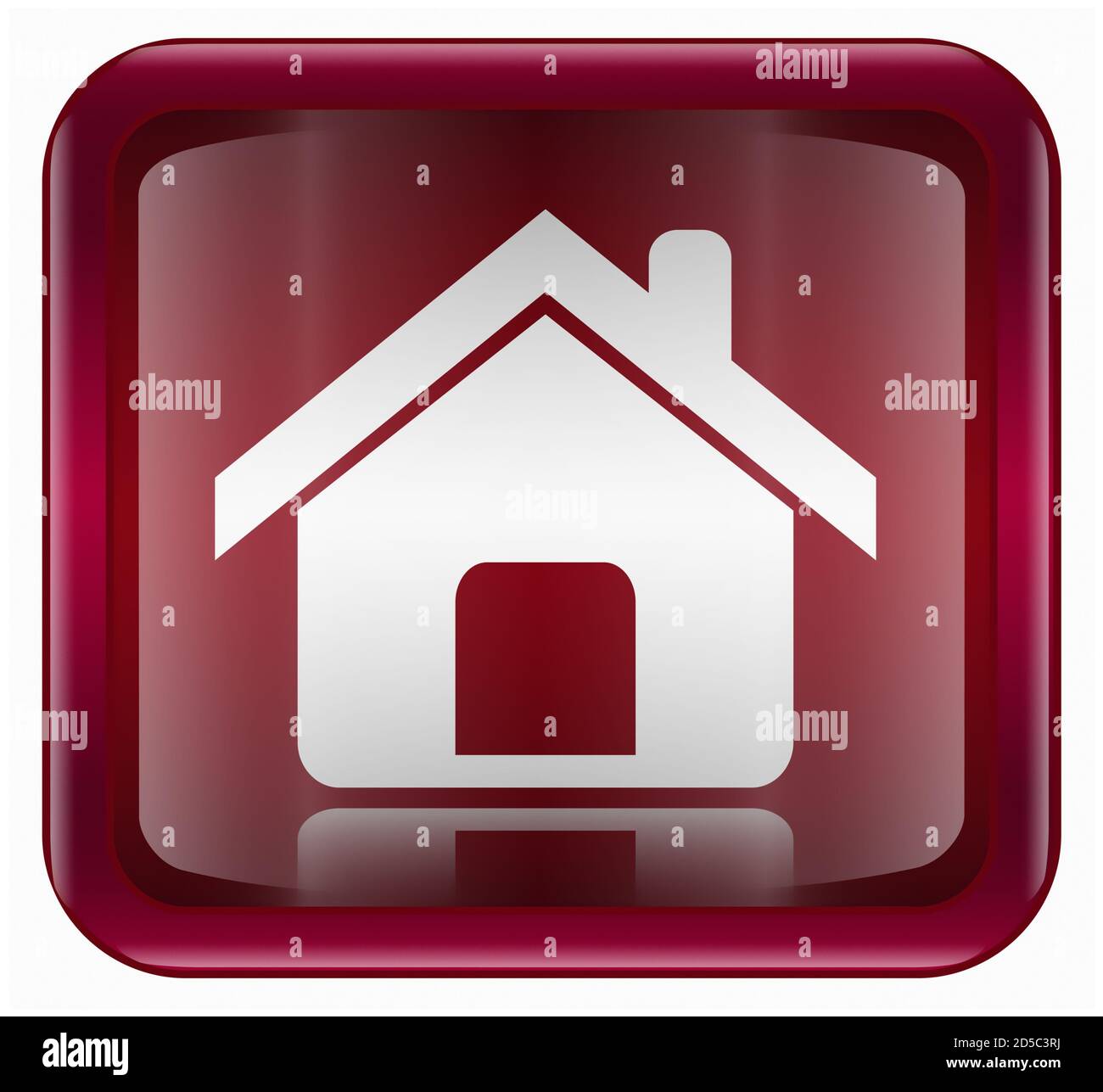 home icon dark red, isolated on white background Stock Photo - Alamy