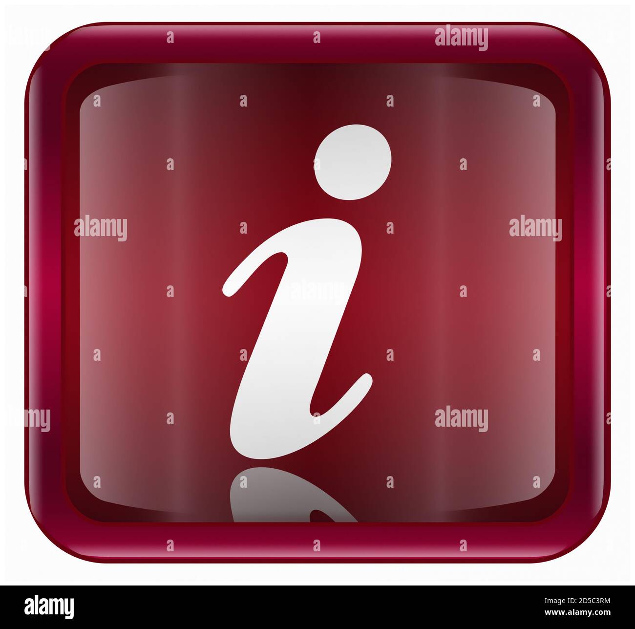 information icon dark red, isolated on white background Stock Photo - Alamy