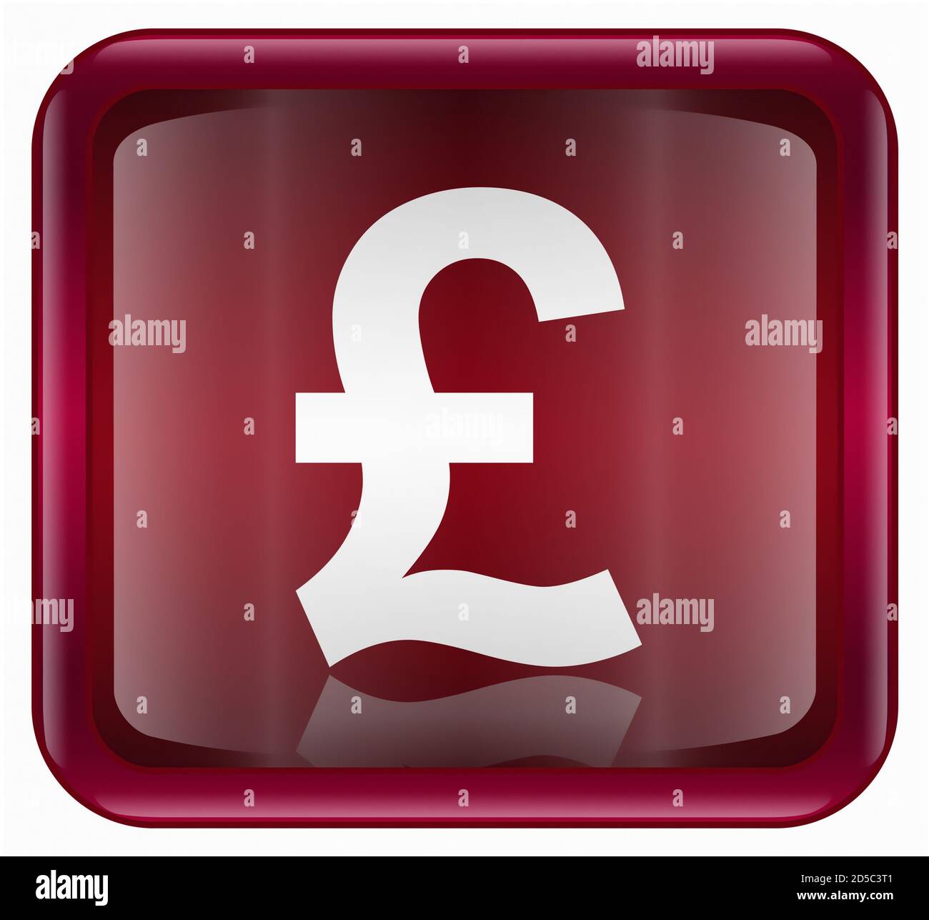Pound icon dark red, isolated on white background Stock Photo - Alamy