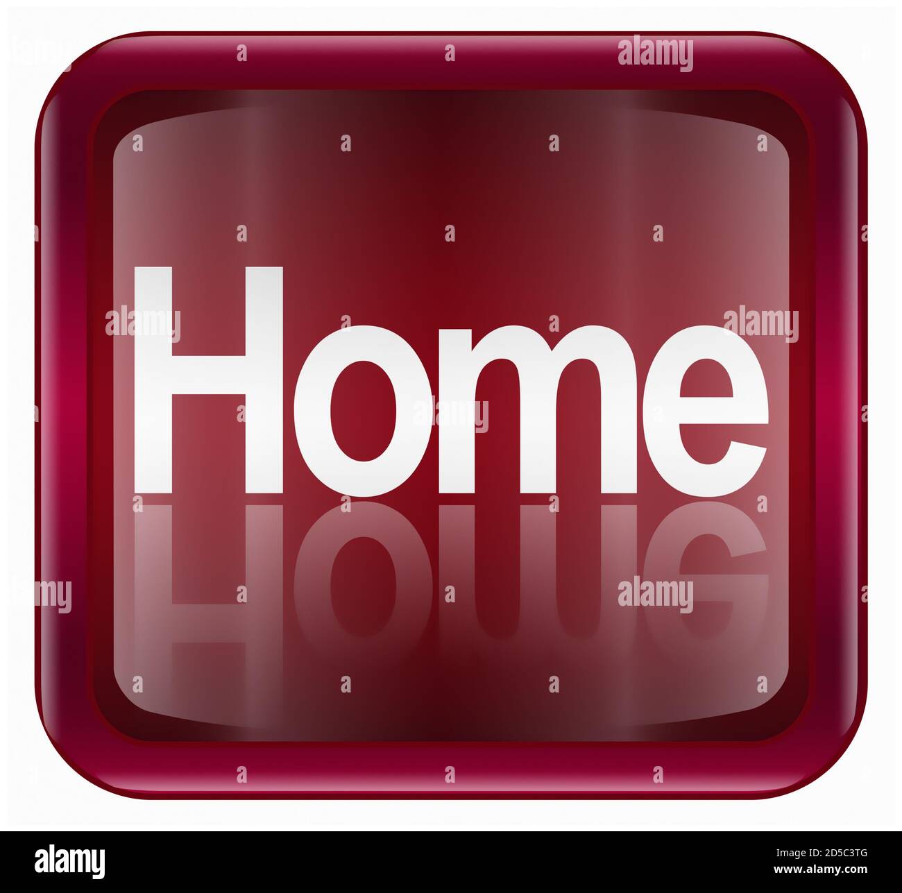Home icon dark red, isolated on white background Stock Photo - Alamy