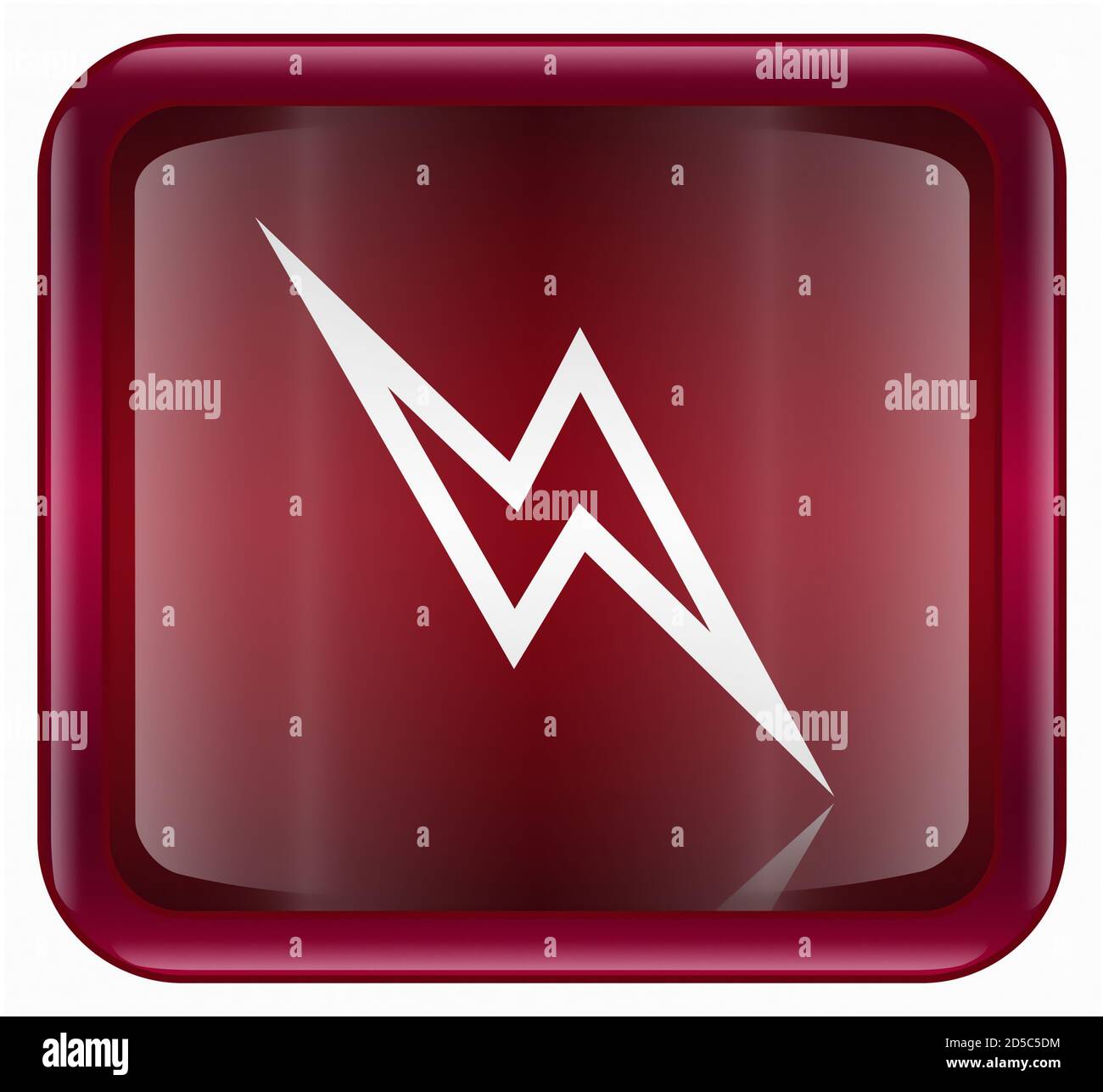Lightning icon red Stock Photo - Alamy