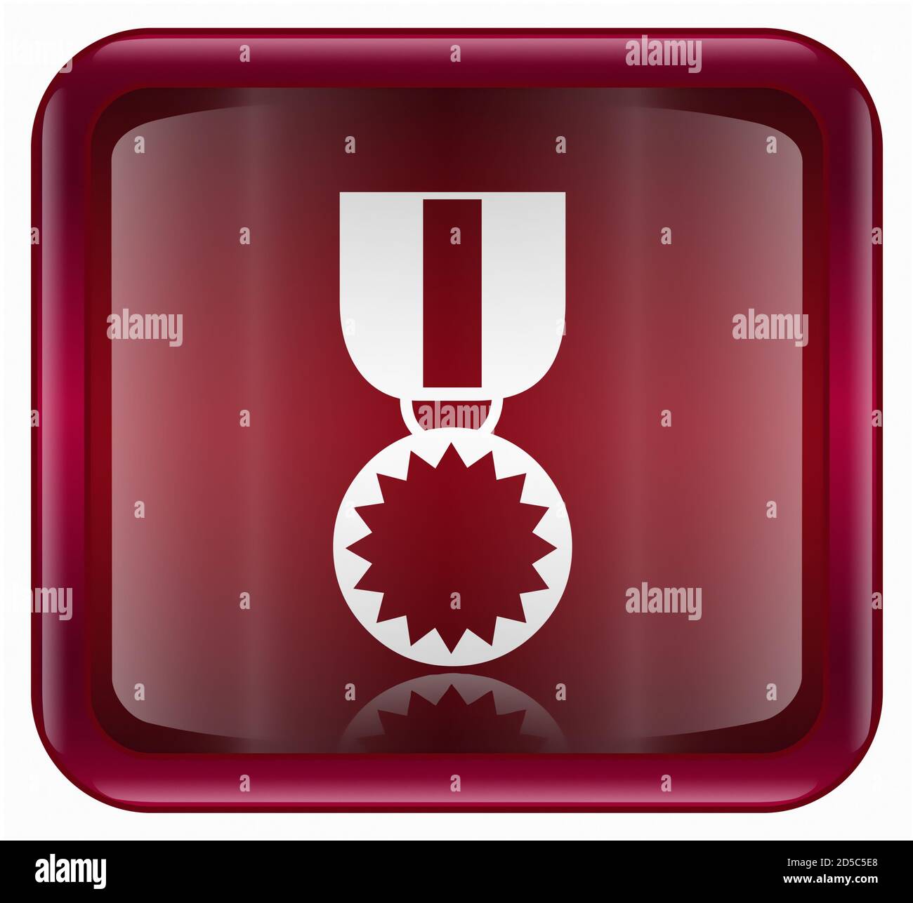 medal icon red Stock Photo - Alamy