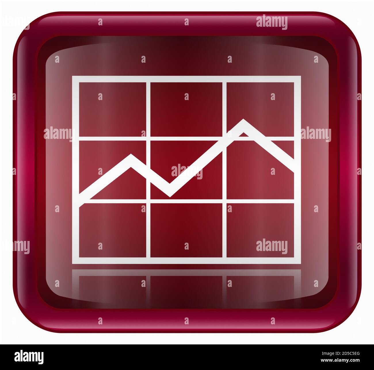 graph icon red Stock Photo - Alamy